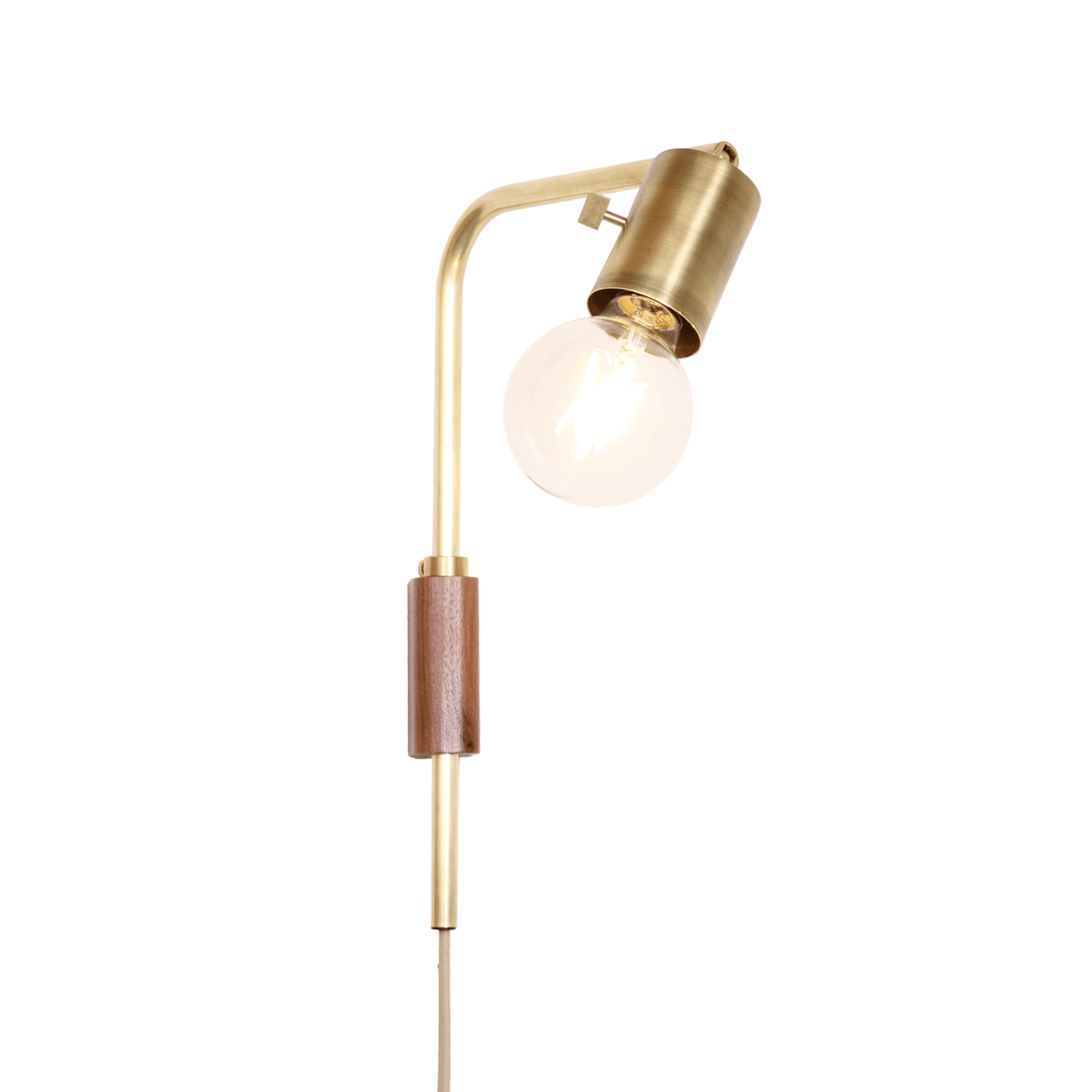 Ogden Plug-in Swing Arm Bedside Wall Lamp - onefortythree