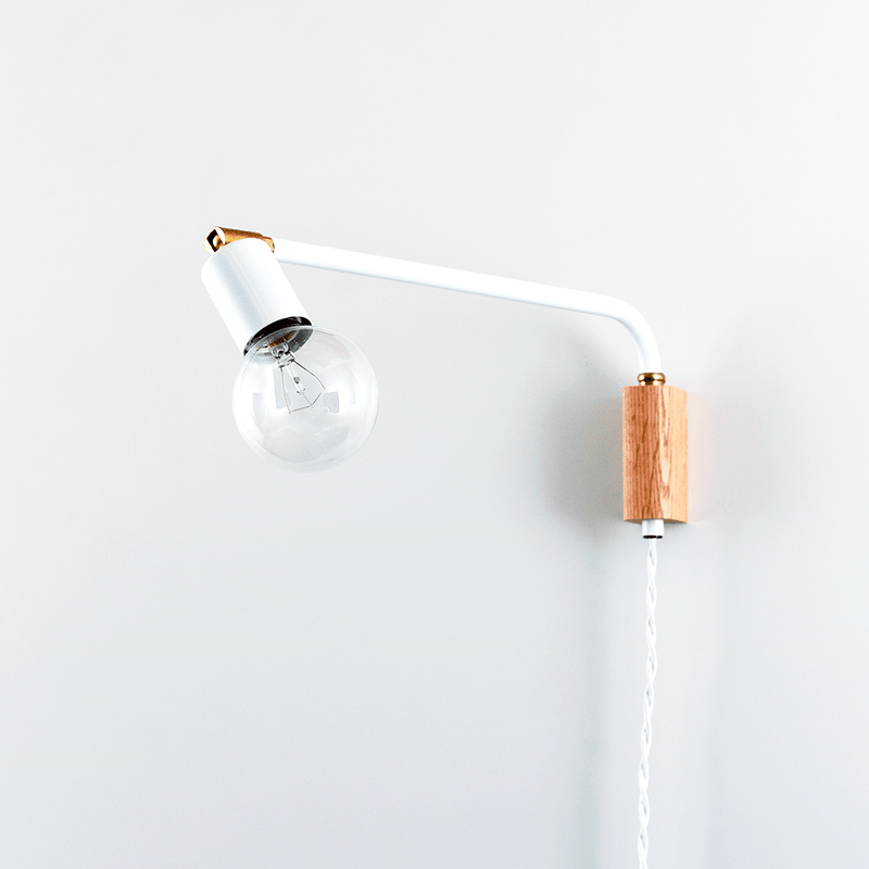 16" Minimal Plug-in Swing Wall Lamp - onefortythree